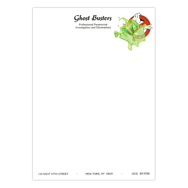 Ghostbusters Letterpaper of the Ghostbusters with Slimer-Stain